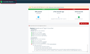 Cucumber Report Service – QA Automation Expert