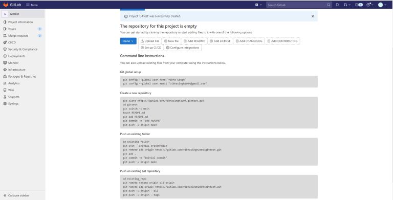 How to push new local GIT Repository to GitLab – QA Automation Expert