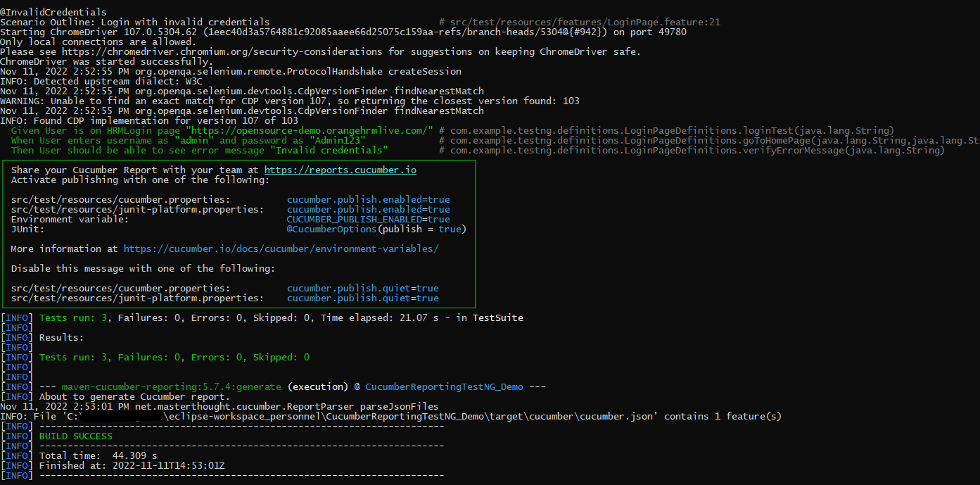 Implemention of ‘Masterthought’ Reports in Cucumber with TestNG – QA ...