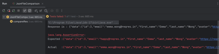 How to compare JSON File with JSON Response – QA Automation Expert
